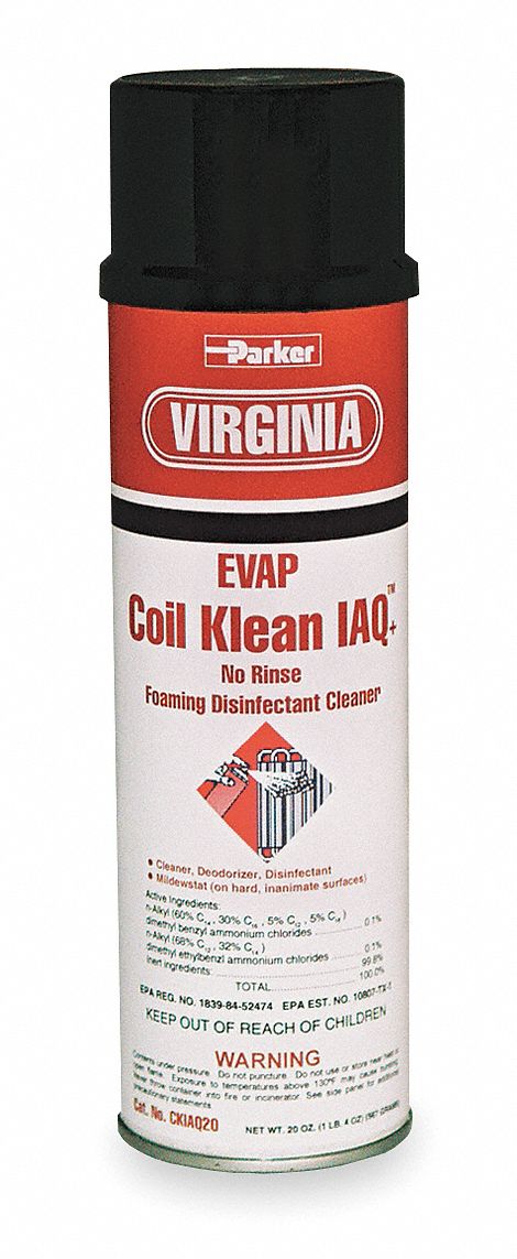 VIRGINIA, 20 oz, Alkaline, Coil Cleaner - 2RZV8|CK1AQ20 - Grainger