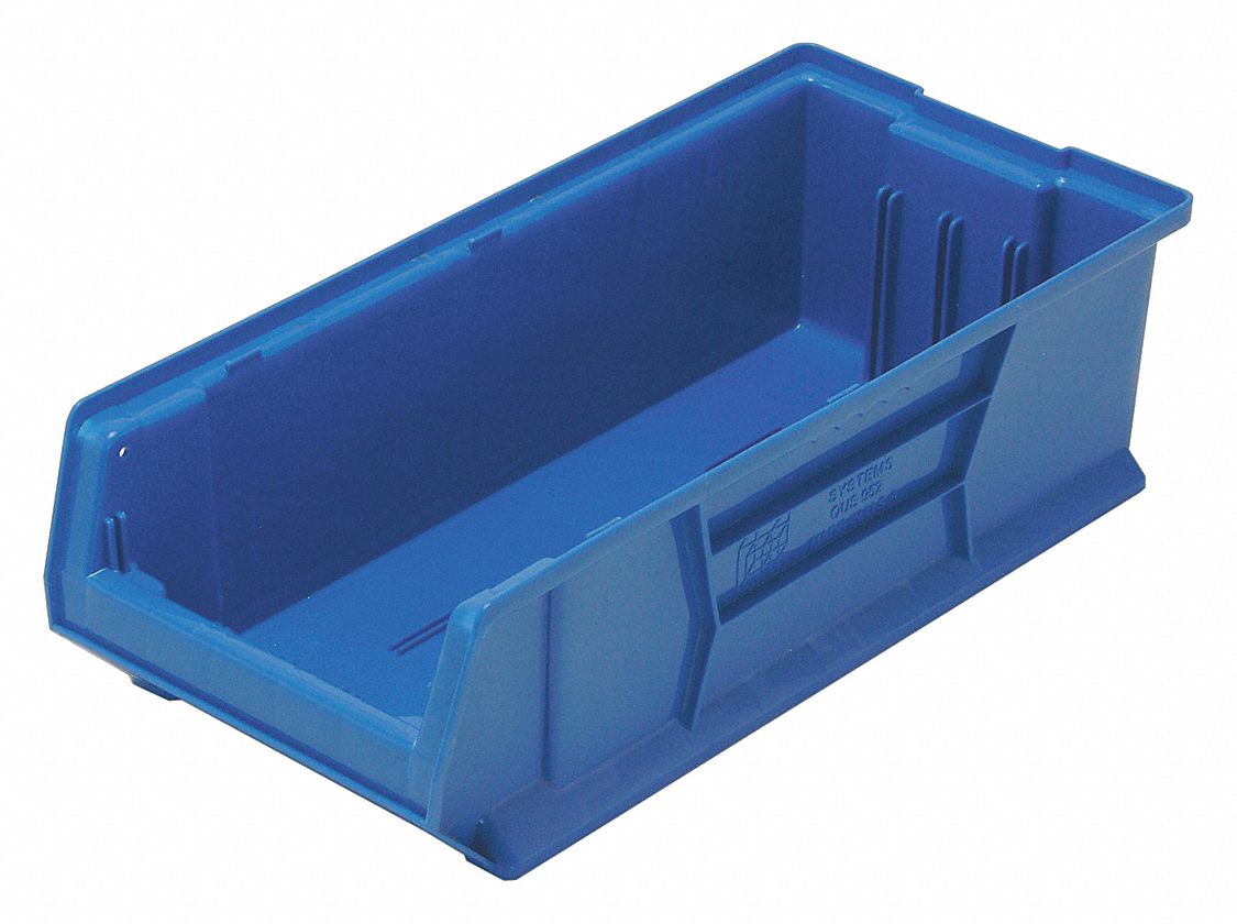 QUANTUM STORAGE SYSTEMS Bin: 23 7/8 in Overall Lg, 11 in x 7 in, Blue ...
