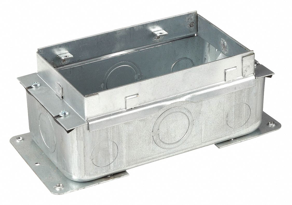 STEEL CITY, Rectangular, 1 1/4 in/1 in/3/4 in For Conduit Sizes, Floor ...