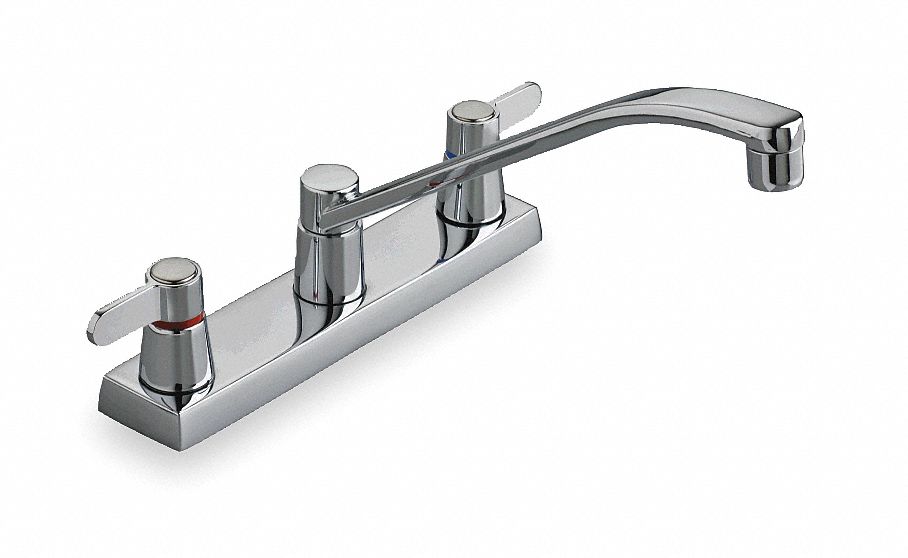 Kitchen Faucet,2H Lever,Chrome - Grainger