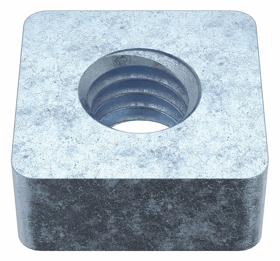 #10-32 Thread Size, Steel, Square Nut - 2TJ17|NUT90110F - Grainger