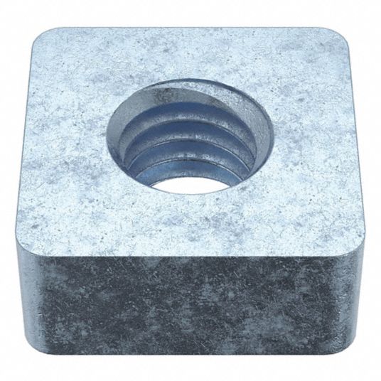 #10-32 Thread Size, Steel, Square Nut - 2TJ17|NUT90110F - Grainger