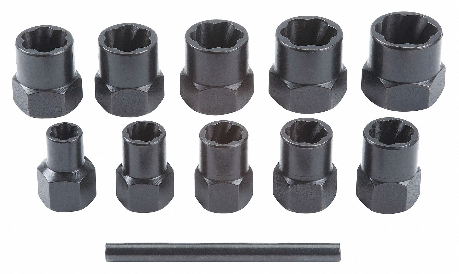 PROTO Spiral Flute Bolt Extractor Socket 10 Pieces Screw Extractor