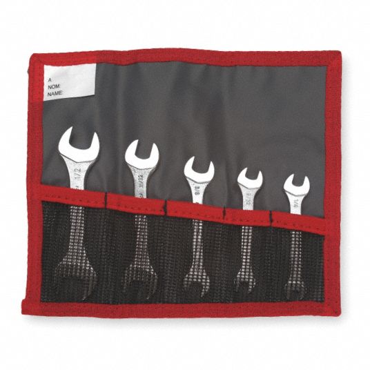 Open End Wrench Set, Satin - Grainger