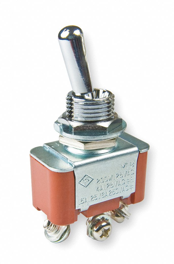Toggle Switch, Number of Connections: 3, Switch Function: On/On - Grainger
