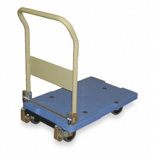 330 lb Load Capacity, 28 in x 18 in x 6 in, Plastic-Deck Platform Truck ...