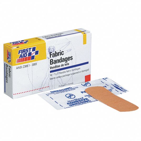 FIRST AID ONLY, Fabric, Adhesive Bandages - 2TUW2|AN101 - Grainger