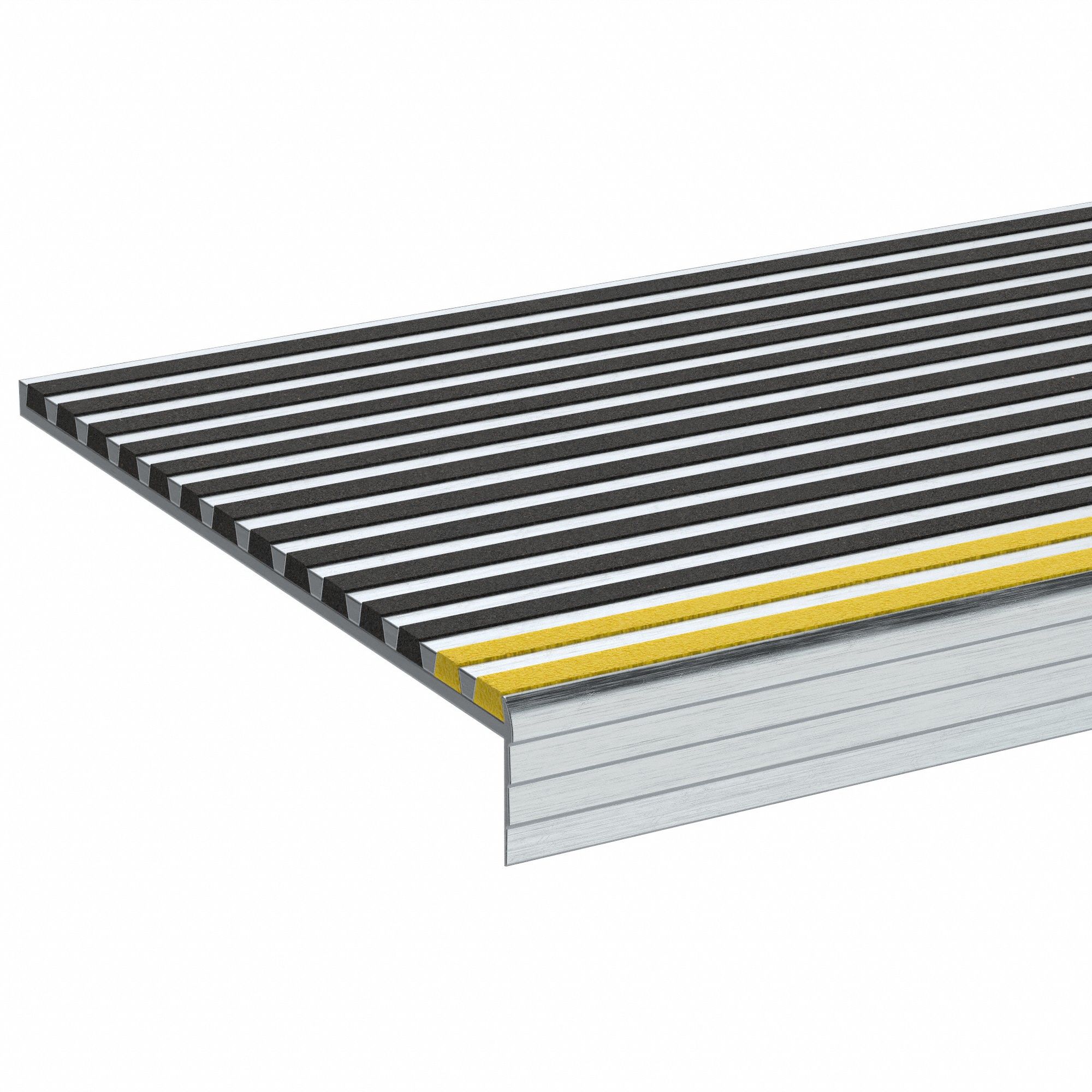 Multi-Strip Grit, Aluminum, Stair Tread Cover - 2TVA5|511BY3 - Grainger