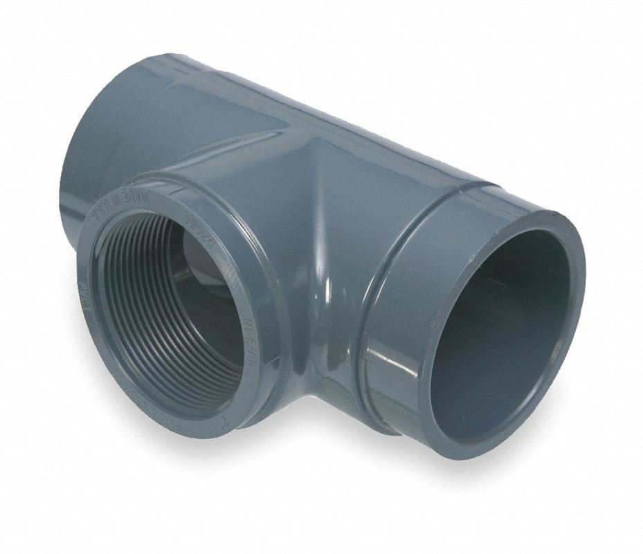 APPROVED VENDOR Unión T de PVC, 2", HNPT x Toma - Aditamentos de ...