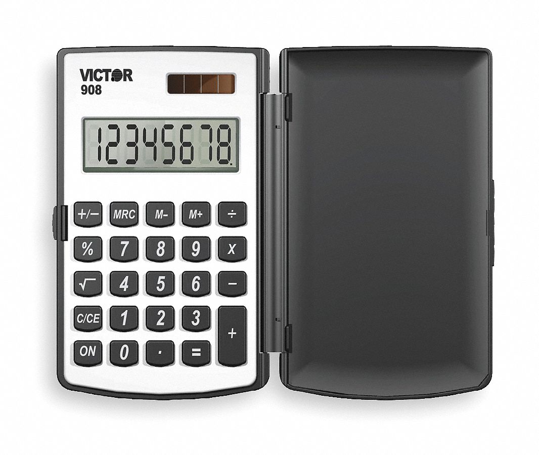 VICTOR, LCD, 8 Digits Displayed, Portable Calculator - 2TVZ3|908 - Grainger