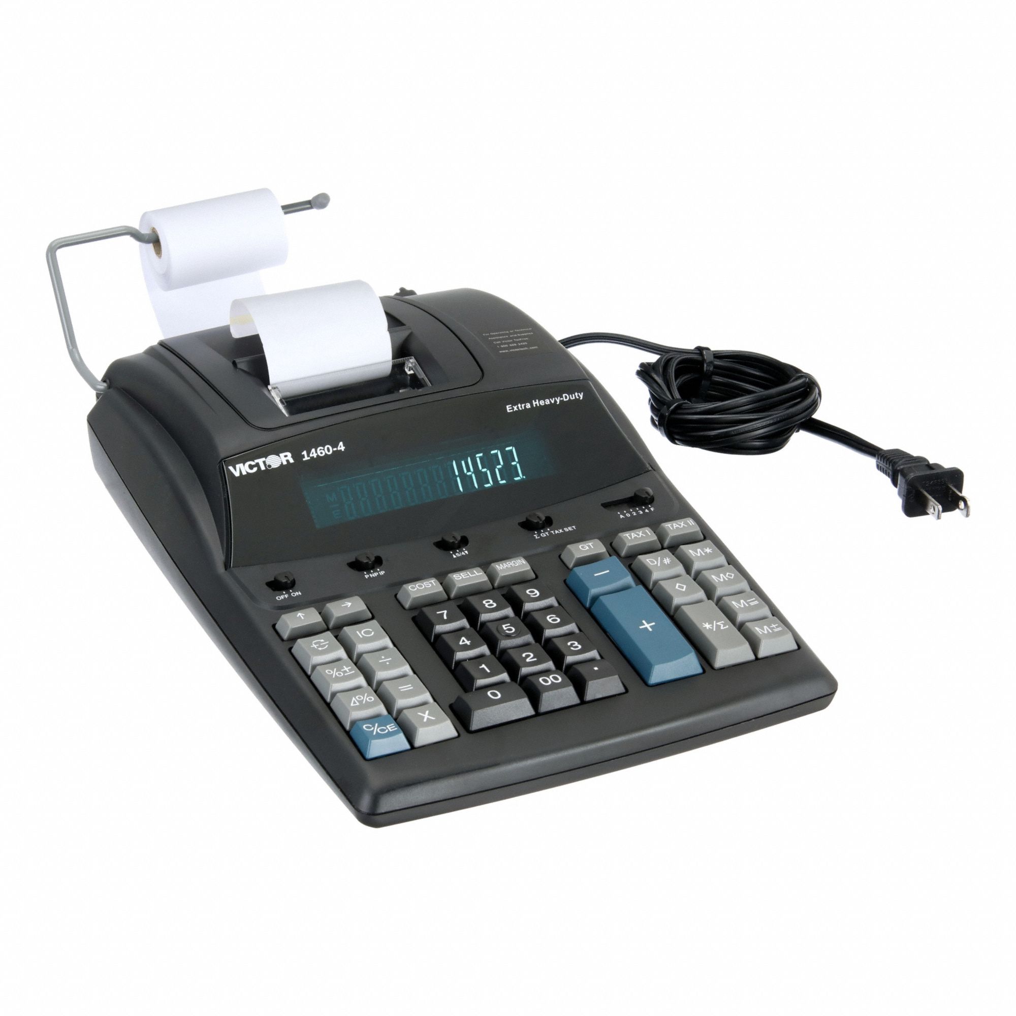 VICTOR, Fluorescent Display, 5 in Display Wd, Printing Calculator ...