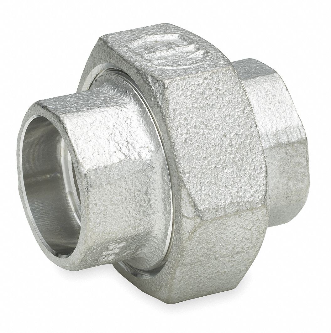 316 Stainless Steel, 1/2 in x 1/2 in Fitting Pipe Size, Union - 2UB73|4307006162 - Grainger