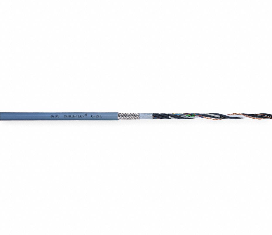 CHAINFLEX Cable Datos,24 AWG,Chaqueta Gris - 2TZH3 | CF211-02-03-02 ...