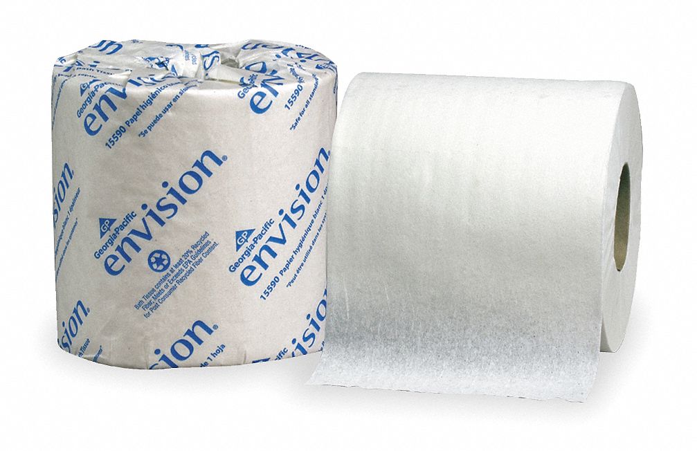 Toilet Paper, 1 Ply, 1 5/8 in Core Dia., PK 80 - Grainger