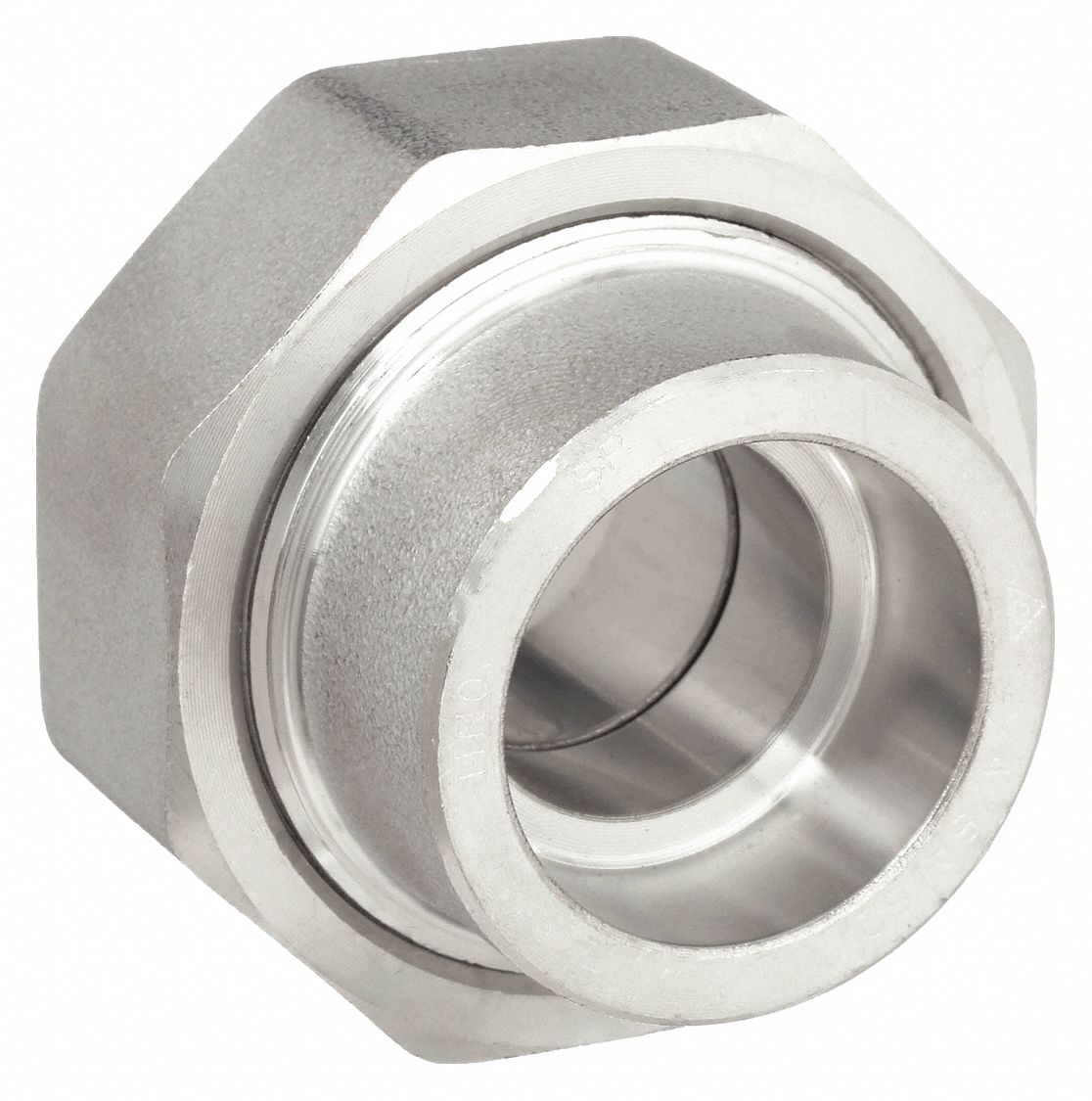 304 Stainless Steel, 1 1/4 in x 1 1/4 in Fitting Pipe Size, Union ...