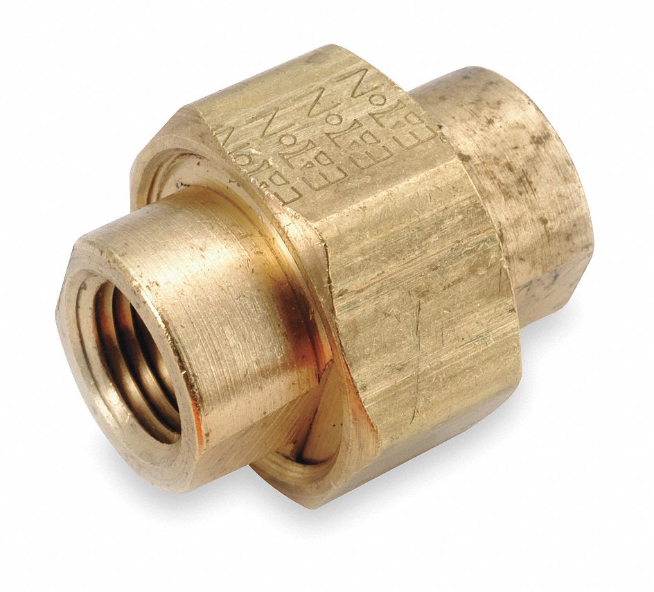 Brass, Female NPT x Female NPT, Union - 2UEA5|06104-04 - Grainger