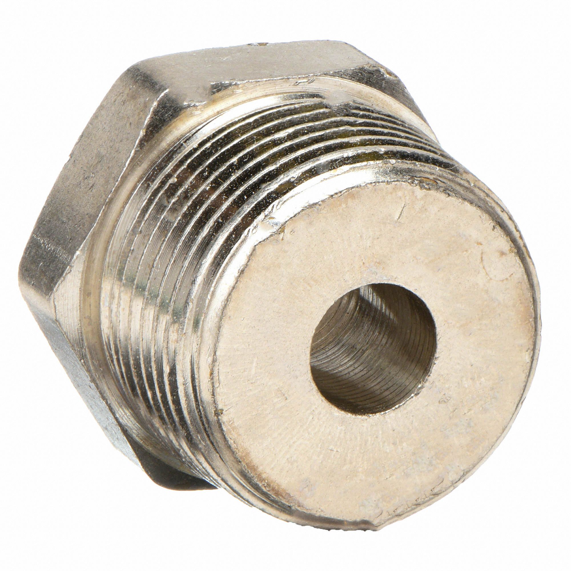 GRAINGER APPROVED Chrome Plated Brass Hex Bushing, FNPT x MNPT, 3/8 in ... GRAINGER APPROVED Chrome Plated Brass Hex Bushing, FNPT x MNPT, 3/8 in ...
