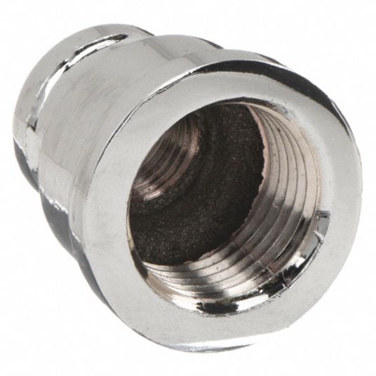 Chrome-Plated Brass, 1 in x 3/4 in Fitting Pipe Size, Reducing Coupling ...