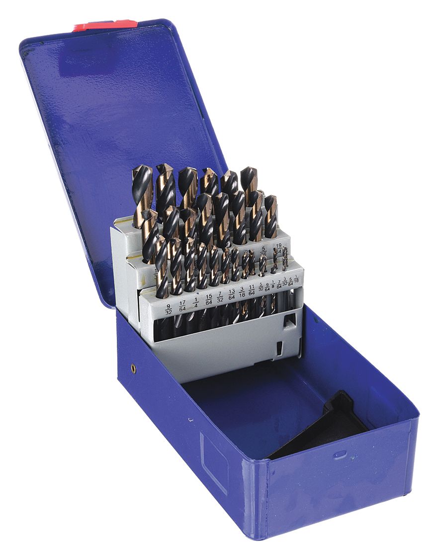 WESTWARD, 1/16 in Smallest Drill Bit Size, 29 Drill Bits, Mechanics ...