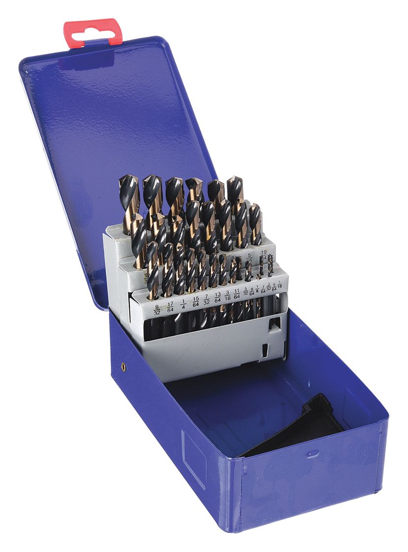 Reduced Shank Drill Bit Set, Drill Bit Point Angle 135° - Grainger