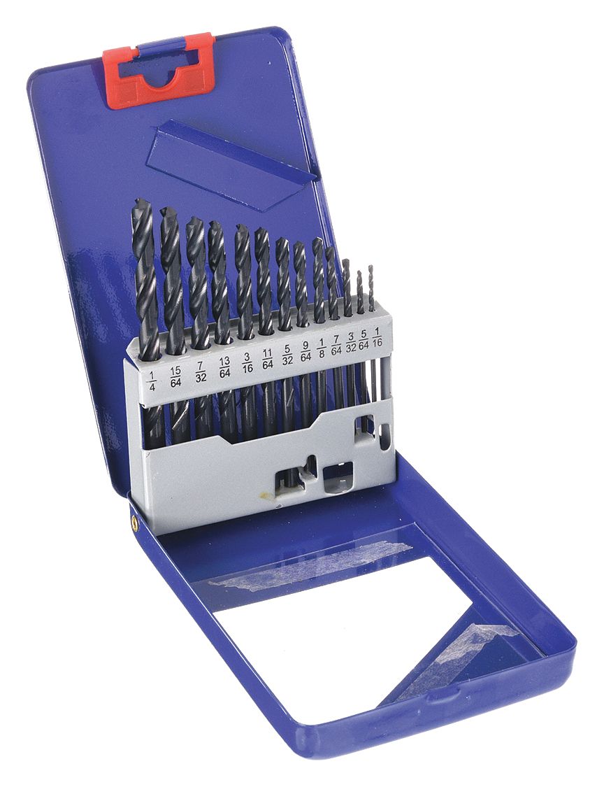 Jobber Drill Bit Set, Drill Bit Point Angle 118° - Grainger