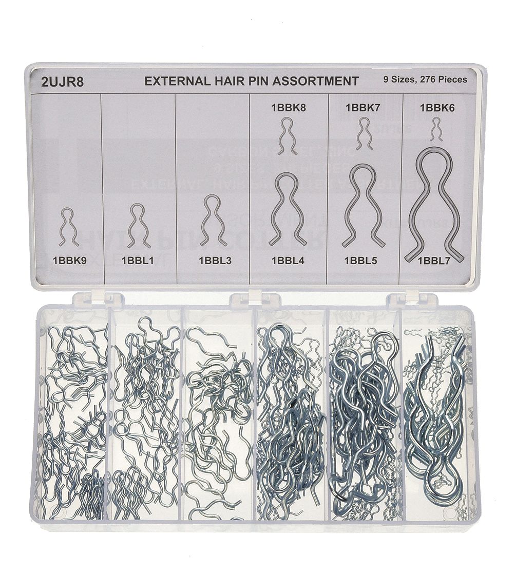 Bridge, Inch, Pin Assortment,276 pcs,9 Sizes - 2UJR8|HPXKIT9276 - Grainger
