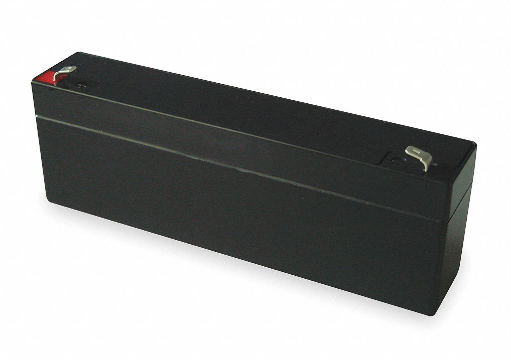 12V DC, Sealed Lead Acid Battery, 2.3Ah, Faston, 2.62 in Height, 1 25/ ...
