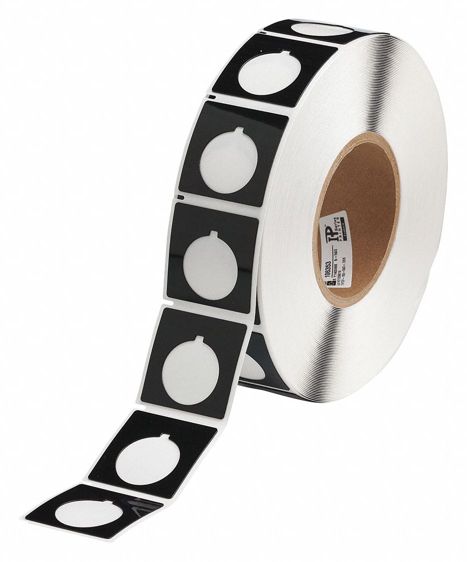 1 51/64 in x 1 51/64 in, Polyester, Pre-Cut Label Stock Roll - 2UPJ3 ...