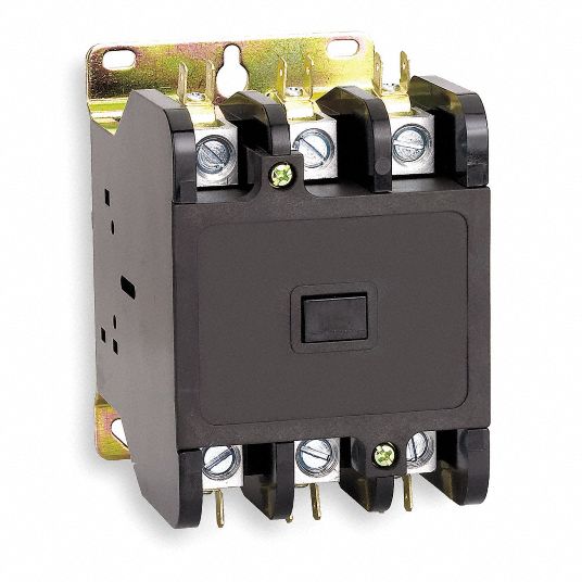 DAYTON 120V AC Definite Purpose Contactor; No. of Poles 3, 75 Full Load ...