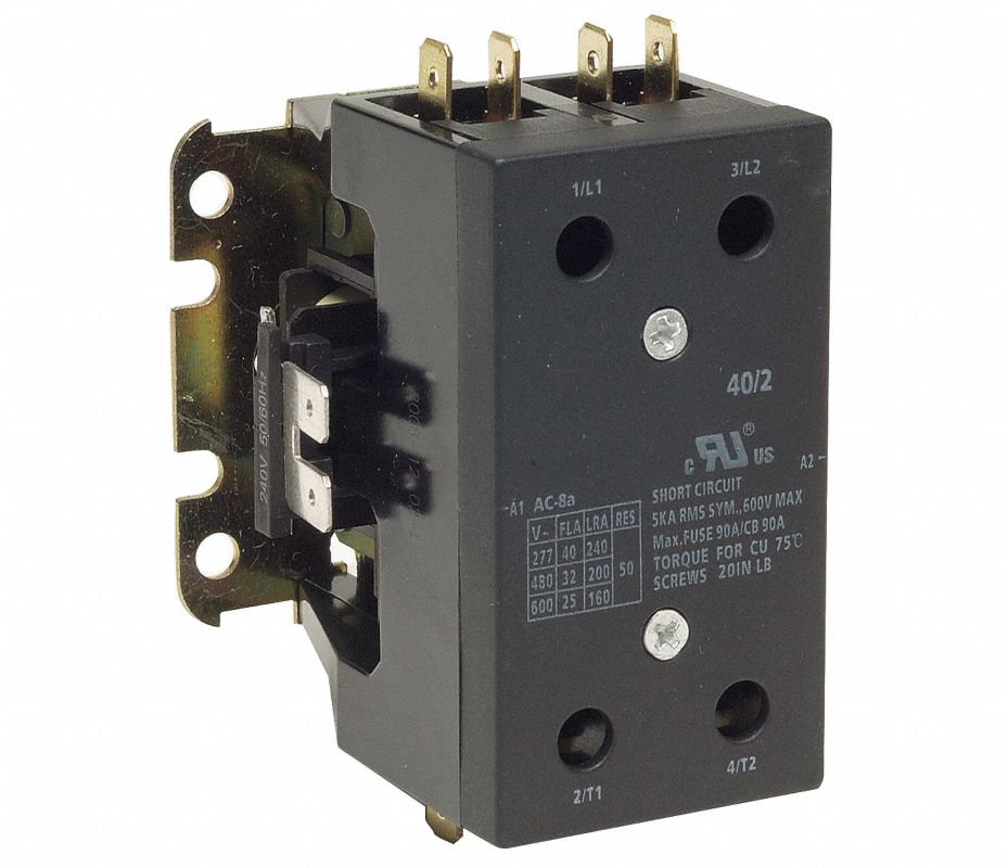 DAYTON Contactor, 120VCA, Número de Polos 2, Reversible: No, Amperaje ...