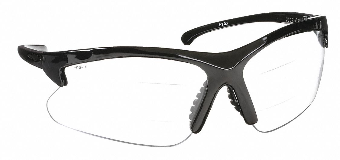 JACKSON SAFETY SAFETY READING GLASSES, HALF-FRAME, WRAPAROUND, NYLON/PC ...