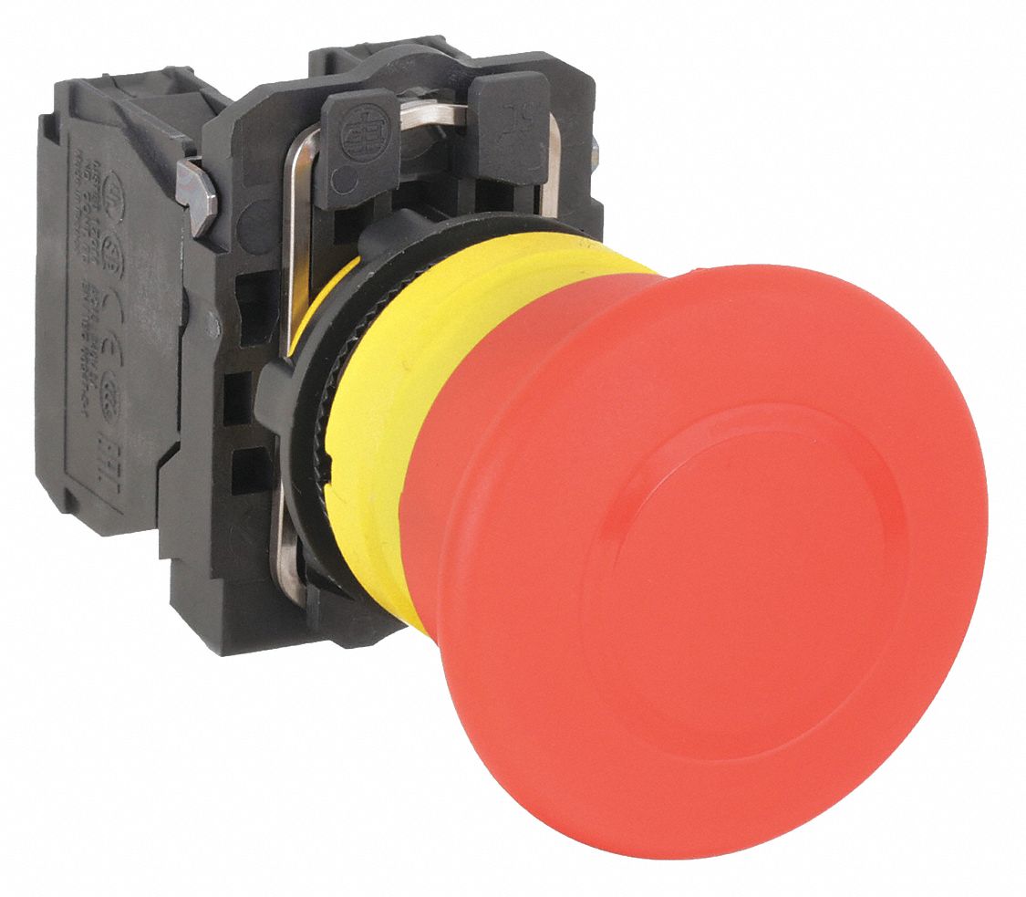 SCHNEIDER ELECTRIC Emergency Stop Push Button, 22 mm, Maintained Push ... SCHNEIDER ELECTRIC Emergency Stop Push Button, 22 mm, Maintained Push ...