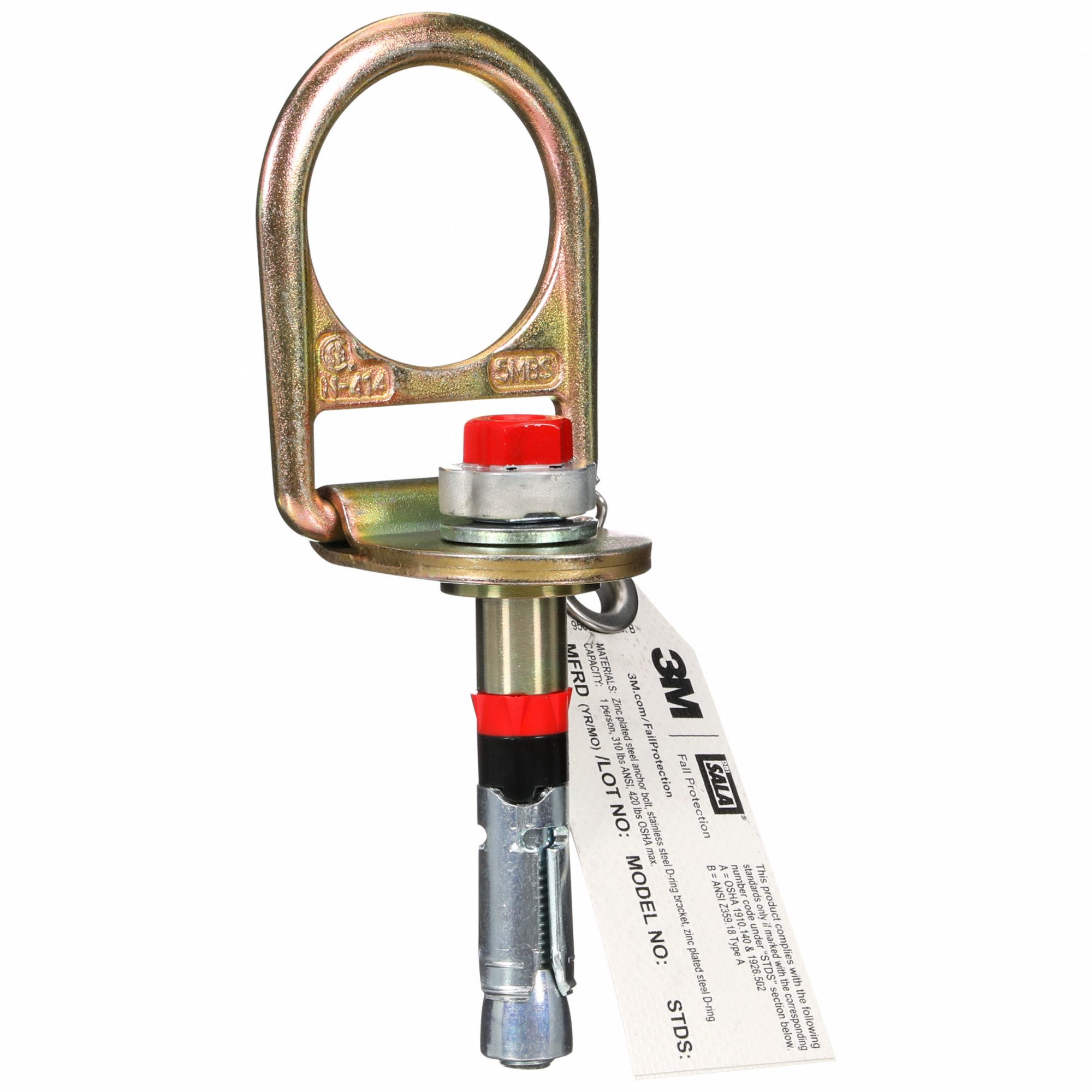 3M DBI-SALA, 310 lb Wt Capacity, Swivel D-Ring, Concrete Anchor - 2UZD7 ...