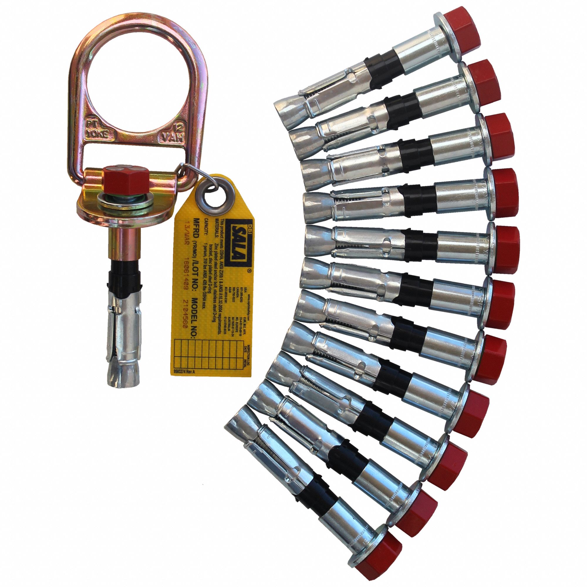 3M DBI-SALA, 310 lb Wt Capacity, Swivel D-Ring, Concrete Anchor - 2UZD9|2104562 - Grainger