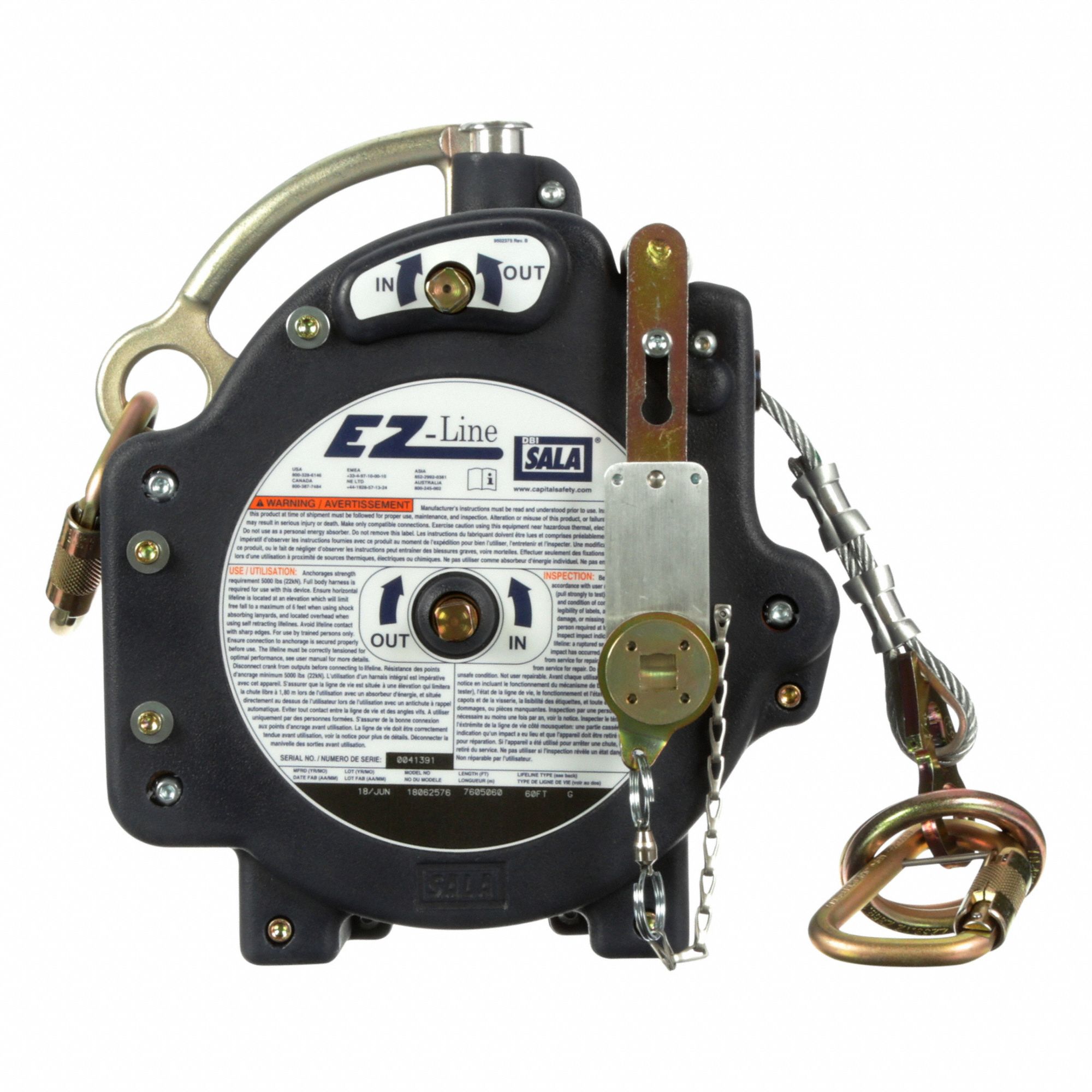 3M DBI-SALA, 60 ft Lifeline Lg, Reusable, Horizontal Lifeline - 2UZT7 ...