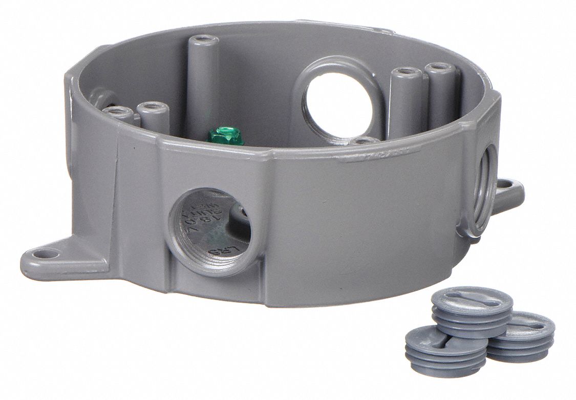 BELL 1 2 In Hub Size 5 Inlets Round Weatherproof Box 2V567 5361 0