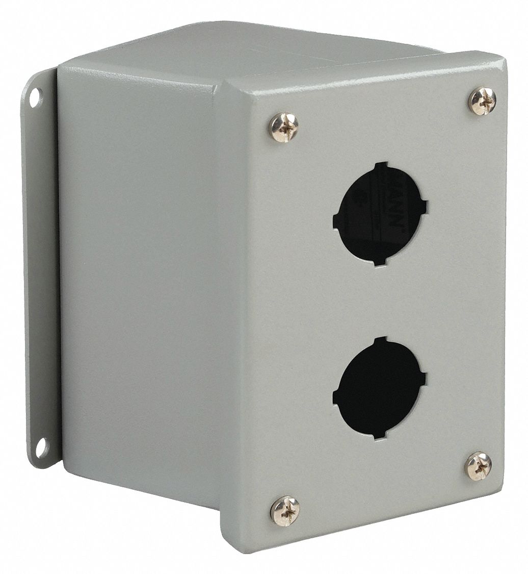 WIEGMANN, 30mm, 2 Holes, Push Button Enclosure - 2VB55|WPBA2 - Grainger