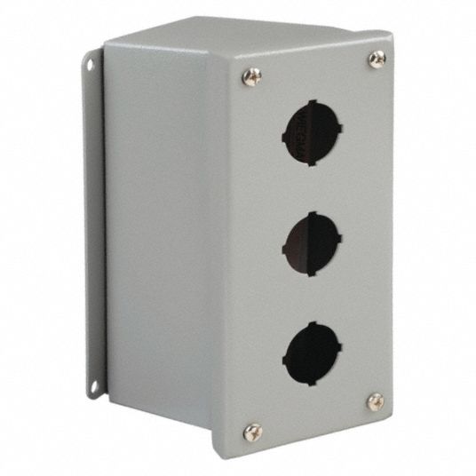 WIEGMANN, 30mm, 3 Holes, Push Button Enclosure - 2VB56|WPBA3 - Grainger