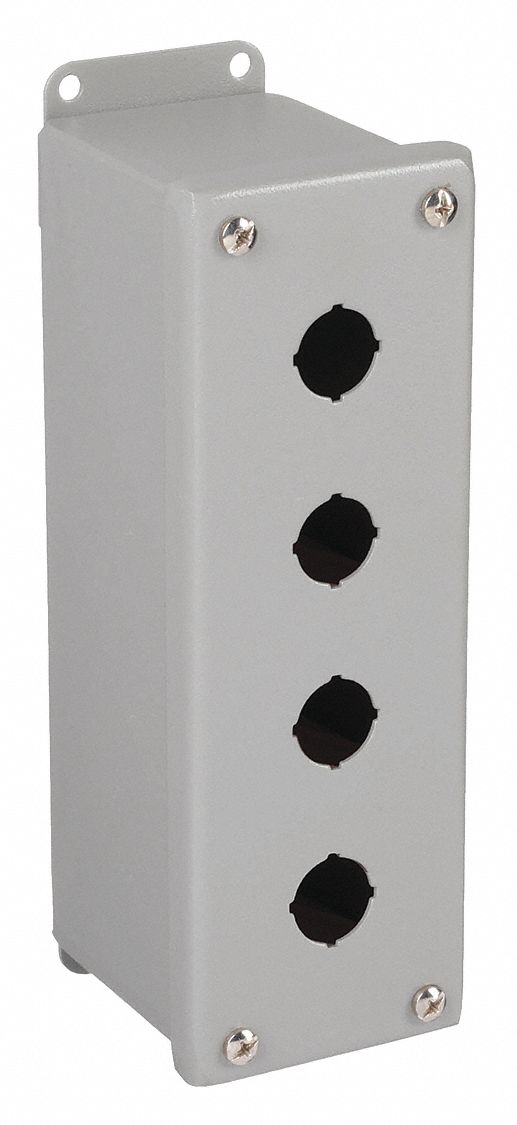 WIEGMANN, 22mm, 4 Holes, Push Button Enclosure - 2VB62|PBGX4 - Grainger