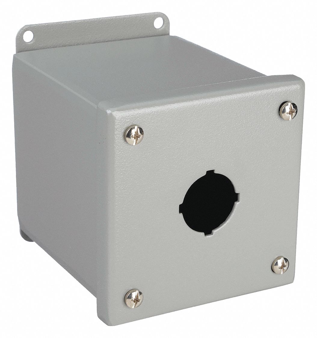 WIEGMANN, 30mm, 1 Holes, Push Button Enclosure - 2VB65|PBXD1 - Grainger