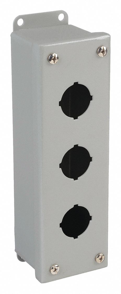 WIEGMANN, 30mm, 3 Holes, Push Button Enclosure - 2VB74|PSL3 - Grainger