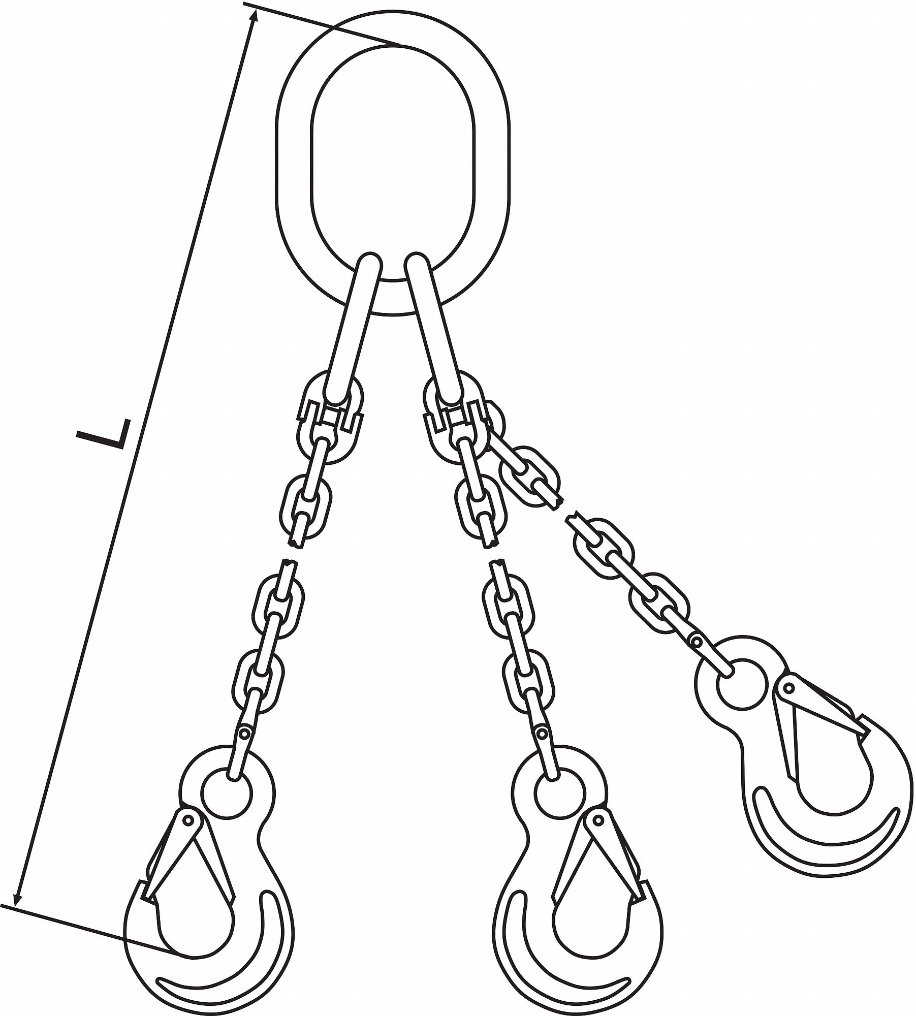 PEWAG, 9/32 in Chain Trade Size, 120 Chain Grade, Chain Sling - 2VCN5 ...