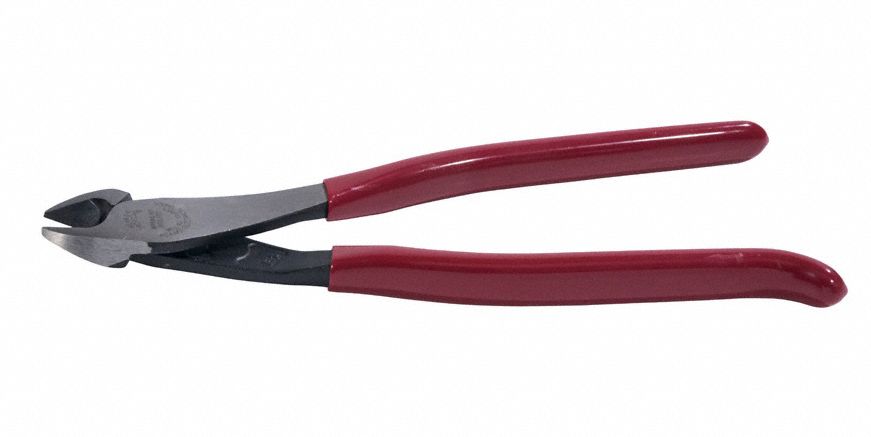 KLEIN TOOLS High Leverage Diagonal Cutting Plier: Std, Angled, Oval, 7/ ...