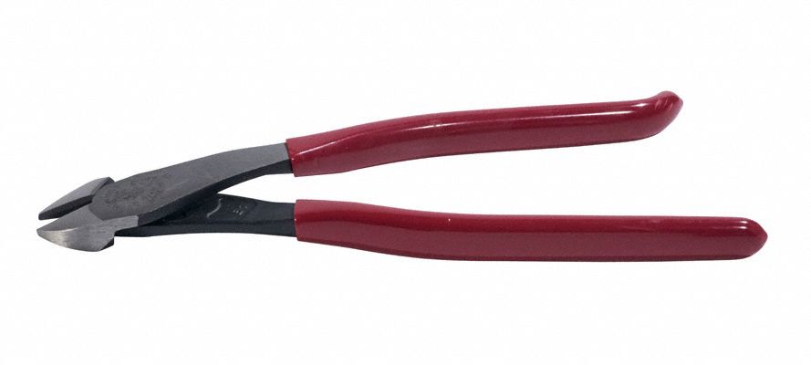 KLEIN TOOLS High Leverage Diagonal Cutting Plier: Std, Angled, Oval, 7/ ...