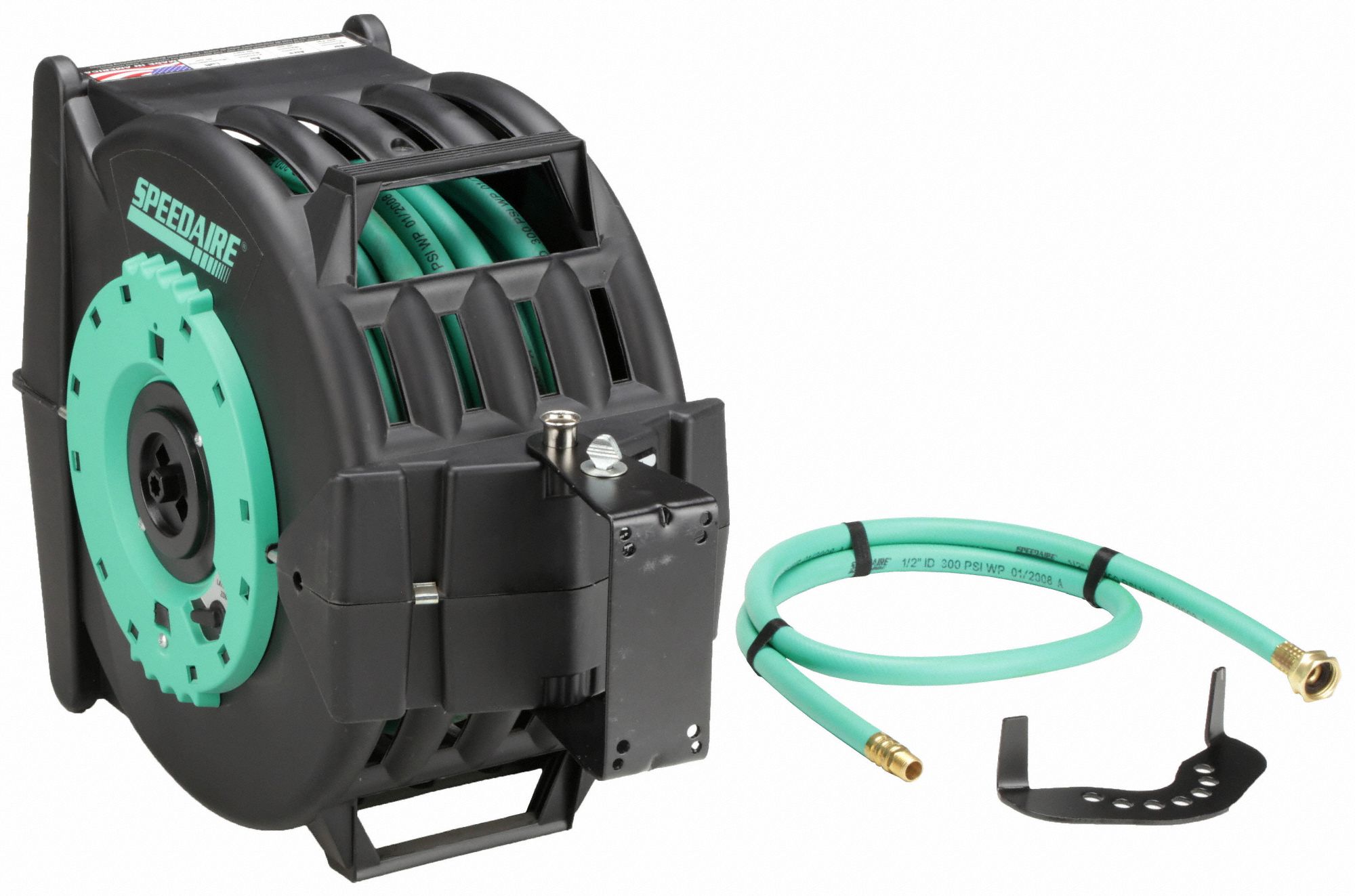 SPEEDAIRE Spring Return Hose Reel: 50 ft (1/2 in I.D.), 1/2 in Hose ...