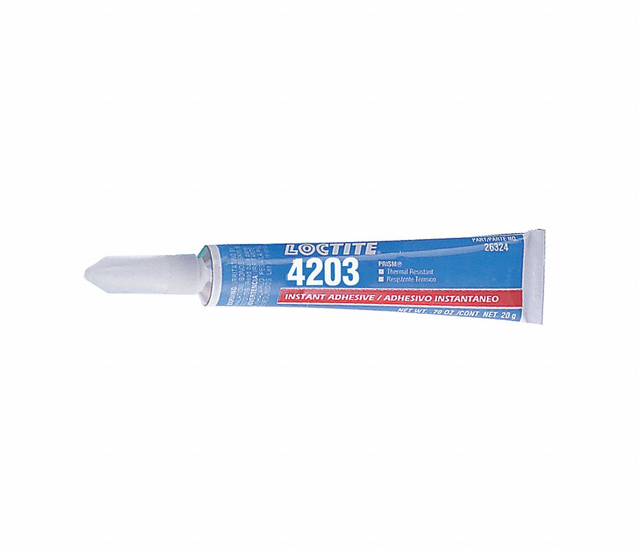 LOCTITE Adhesivo Instantáneo, Transparente, 0.7 oz. liq., Tubo, Humedad ...