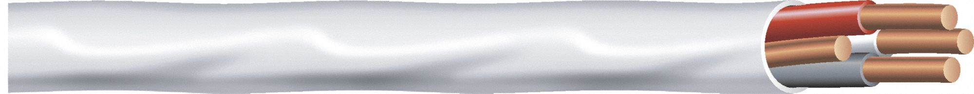 ROMEX Nonmetallic Building Cable: 14 AWG Wire Size, 3 with Bare CU ...