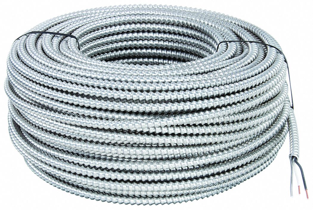 SOUTHWIRE, 12 AWG, 2 Conductors, Metal Clad Armored Cable - 2VGF6 ...