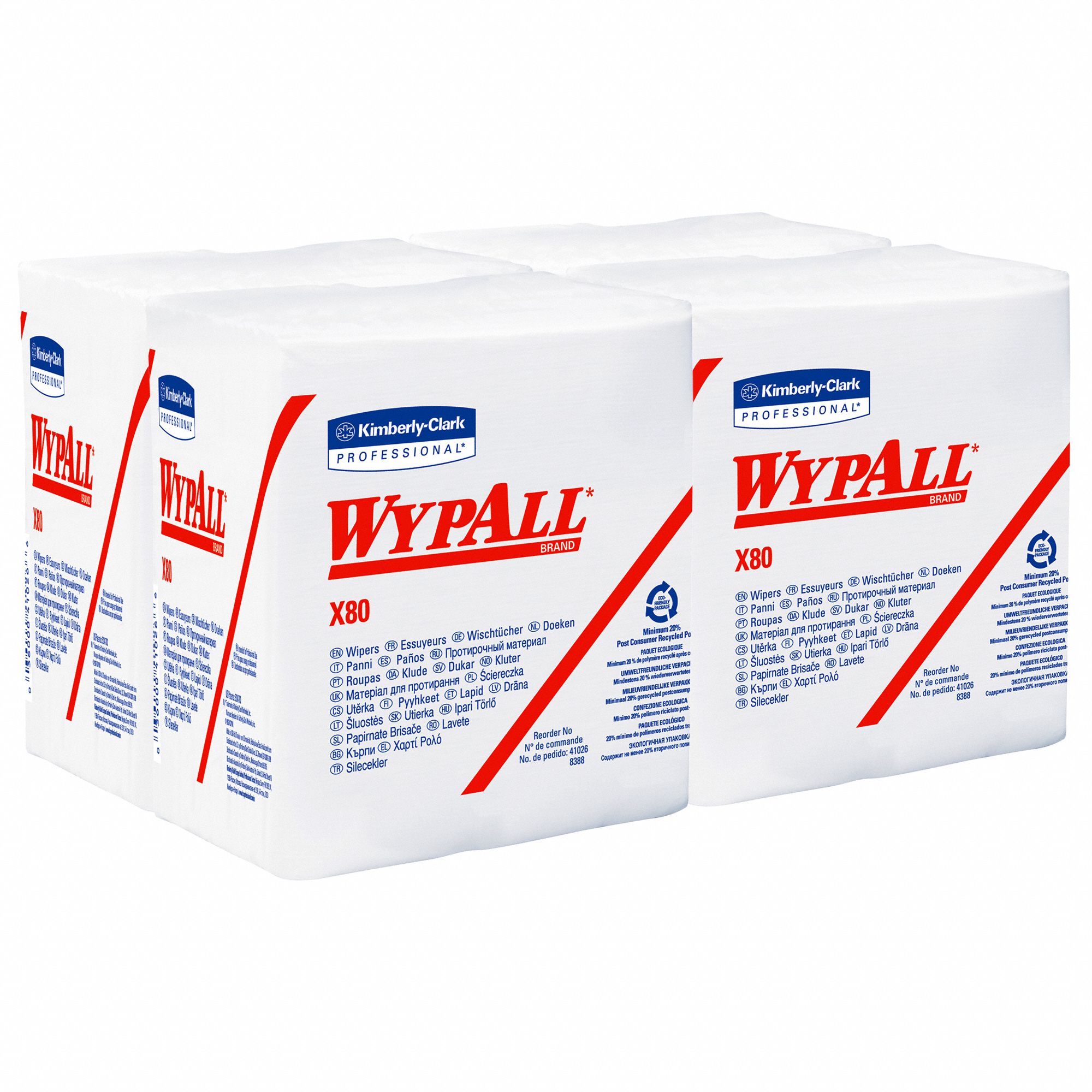 WYPALL Dry Wipe: 1/4 Fold, Super Heavy Absorbency, Excellent Wet ...
