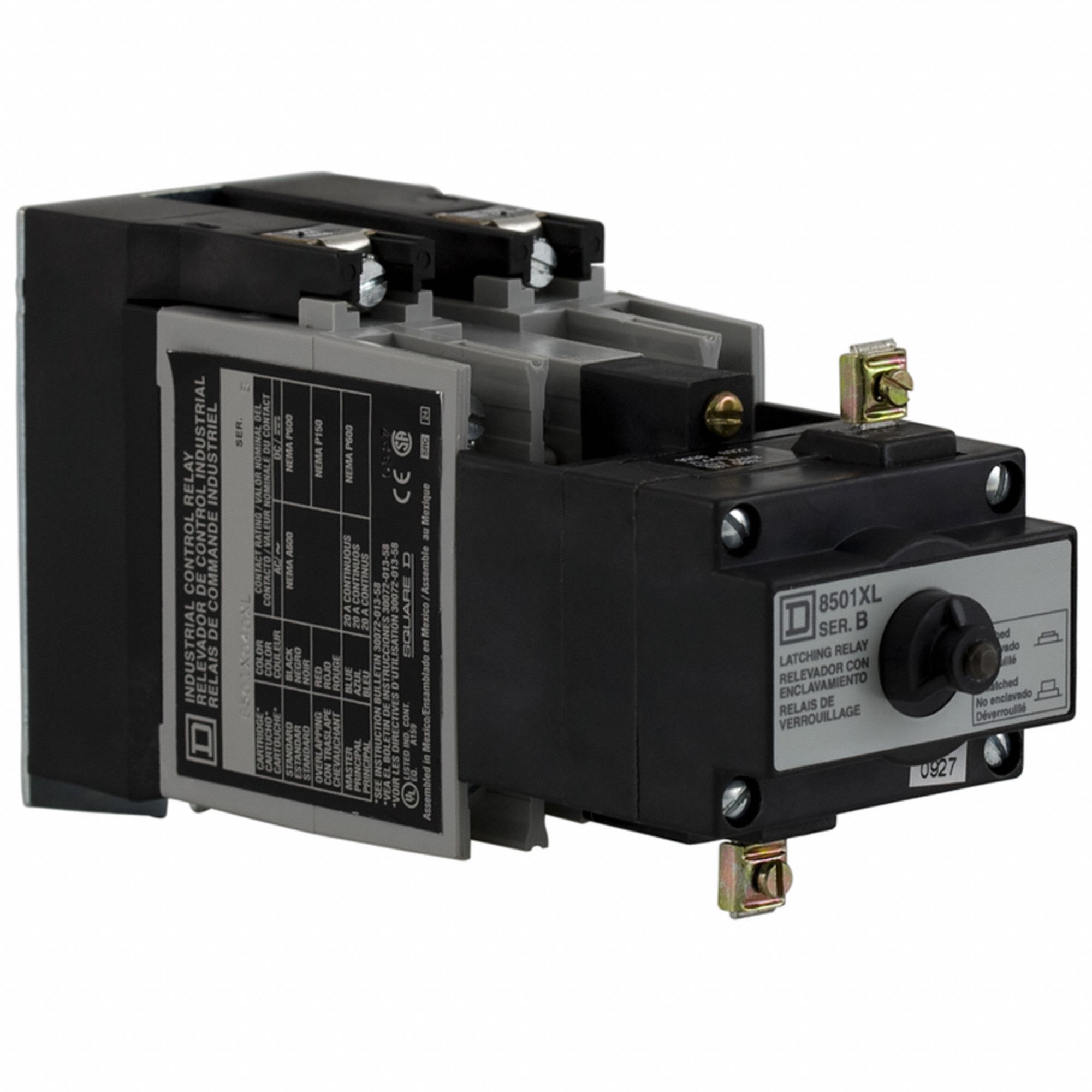 SQUARE D, Surface Relay Mounting, 120V AC Coil Volt, NEMA Control Relay ...